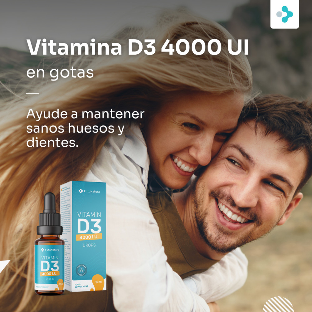 Vitamina D3 4000 UI - gotas, 30 ml - FutuNatura.es