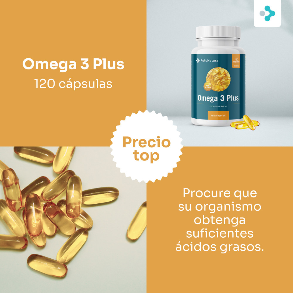 Omega 3 Plus 1000 mg, 120 cápsulas blandas - FutuNatura.es