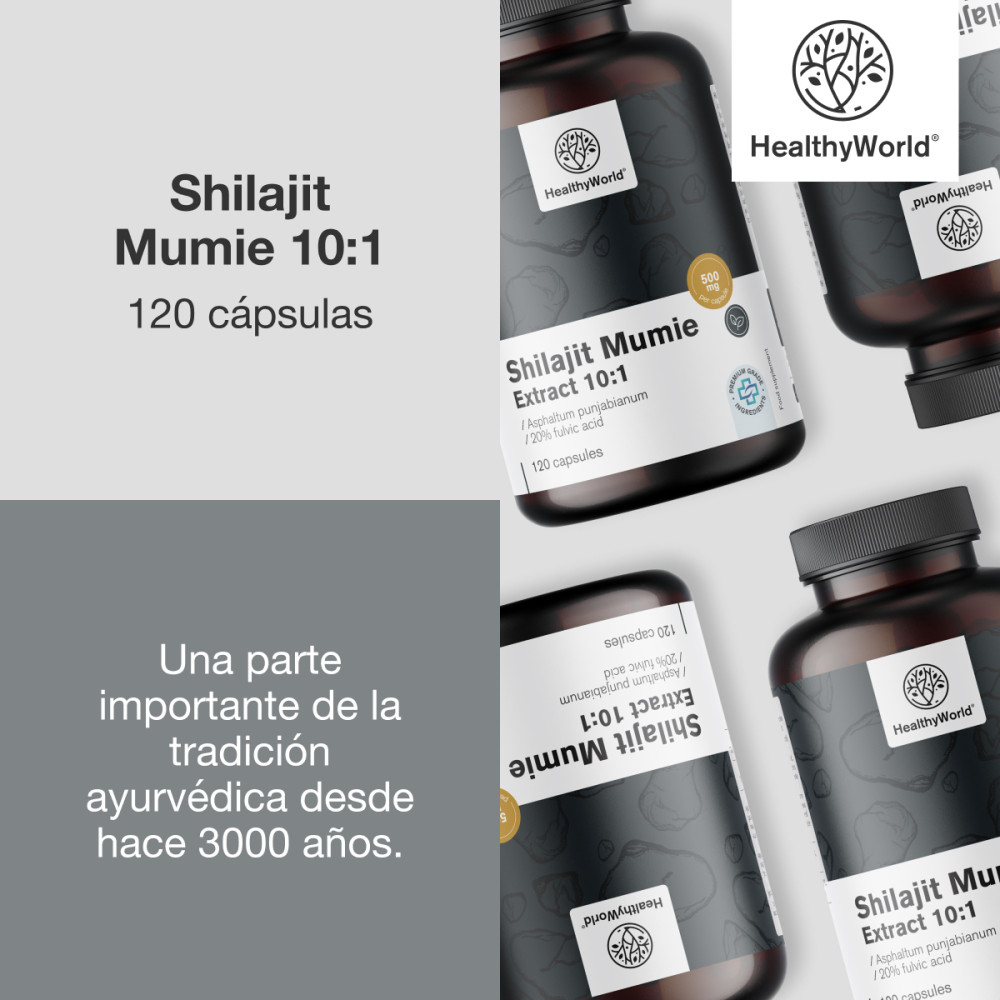 Shilajit Mumie Extract 10:1, 120 cápsulas - FutuNatura.es