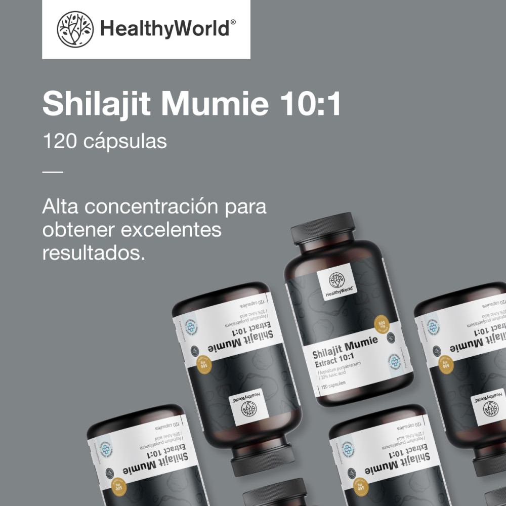 Shilajit Mumie Extract 10:1, 120 cápsulas - FutuNatura.es