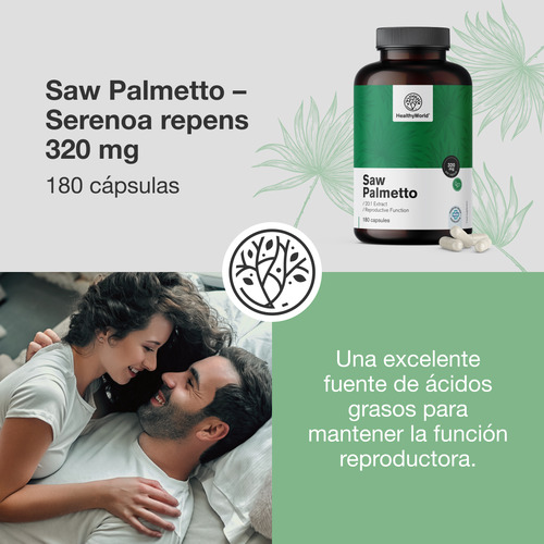Saw Palmetto – Serenoa repens 320 mg, 180 cápsulas - FutuNatura.es