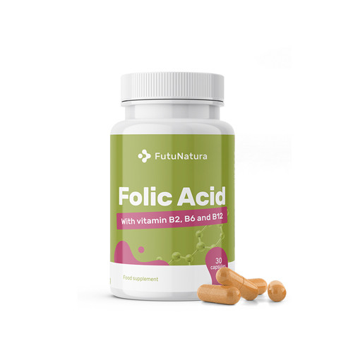 Ácido fólico - folato B9, 30 cápsulas - FutuNatura.es
